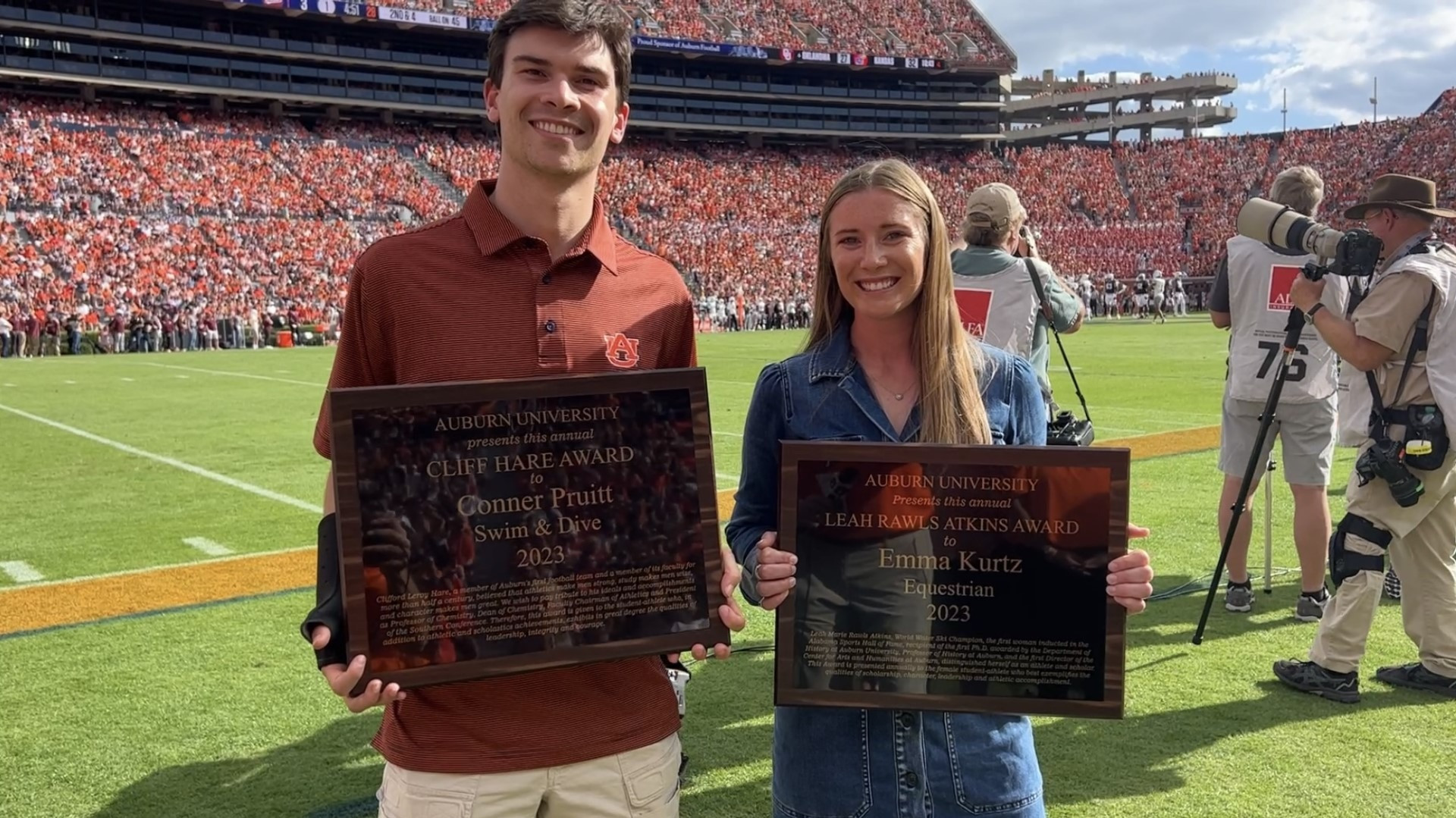 Emma Kurtz, Conner Pruitt receive prestigious Auburn awards - Auburn ...