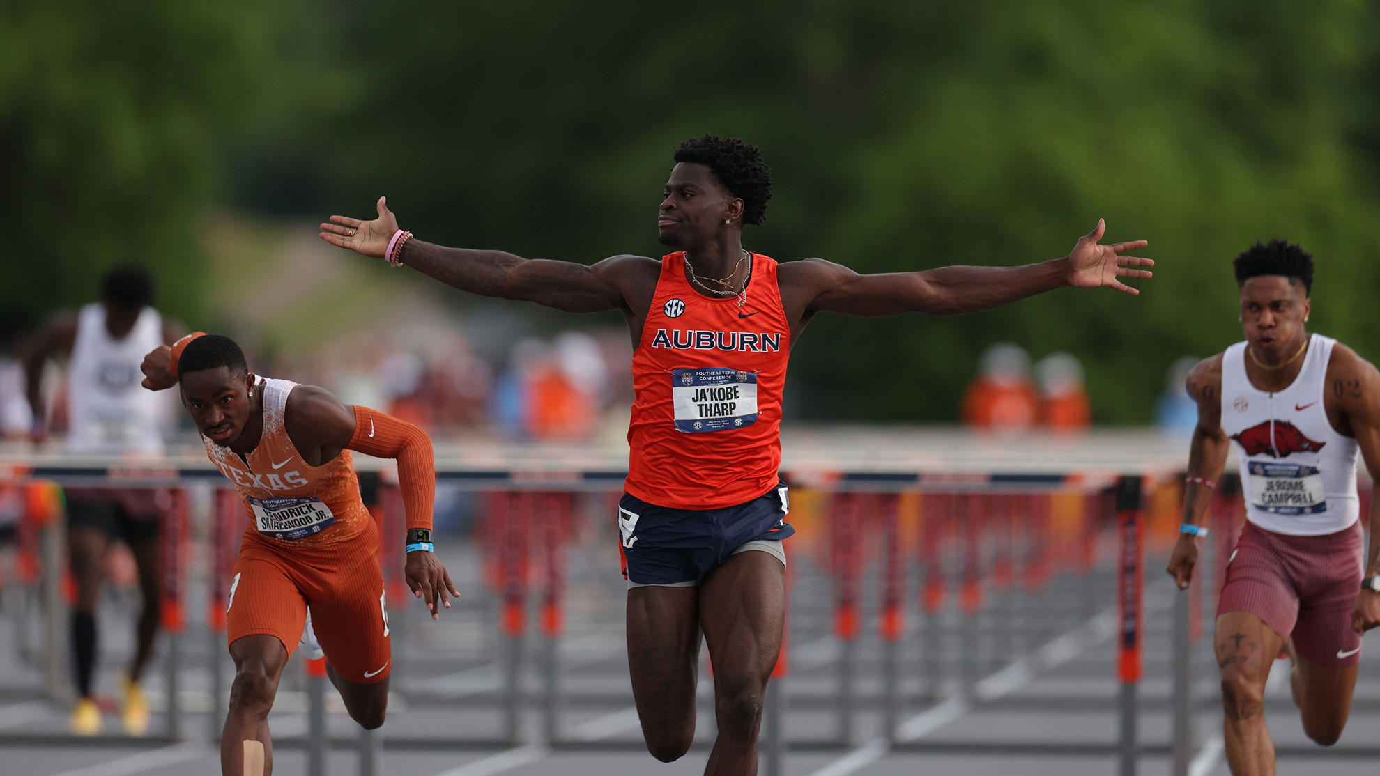 Tharp Wins SEC 110m Hurdles Title, Auburn's 4x100 Secures Gold - BVM Sports