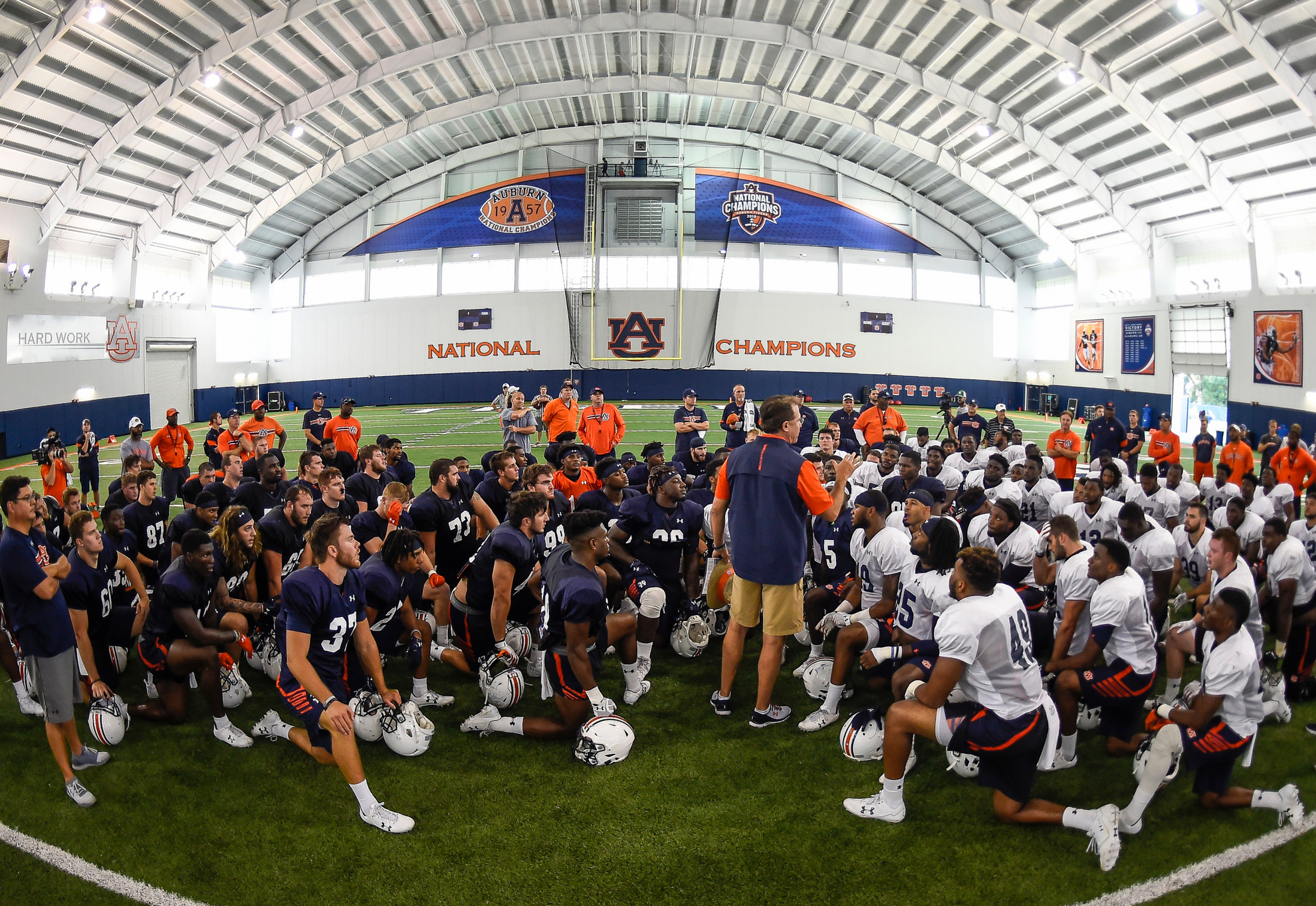 Tigers 'answer the bell' at football practice after fall semester ...