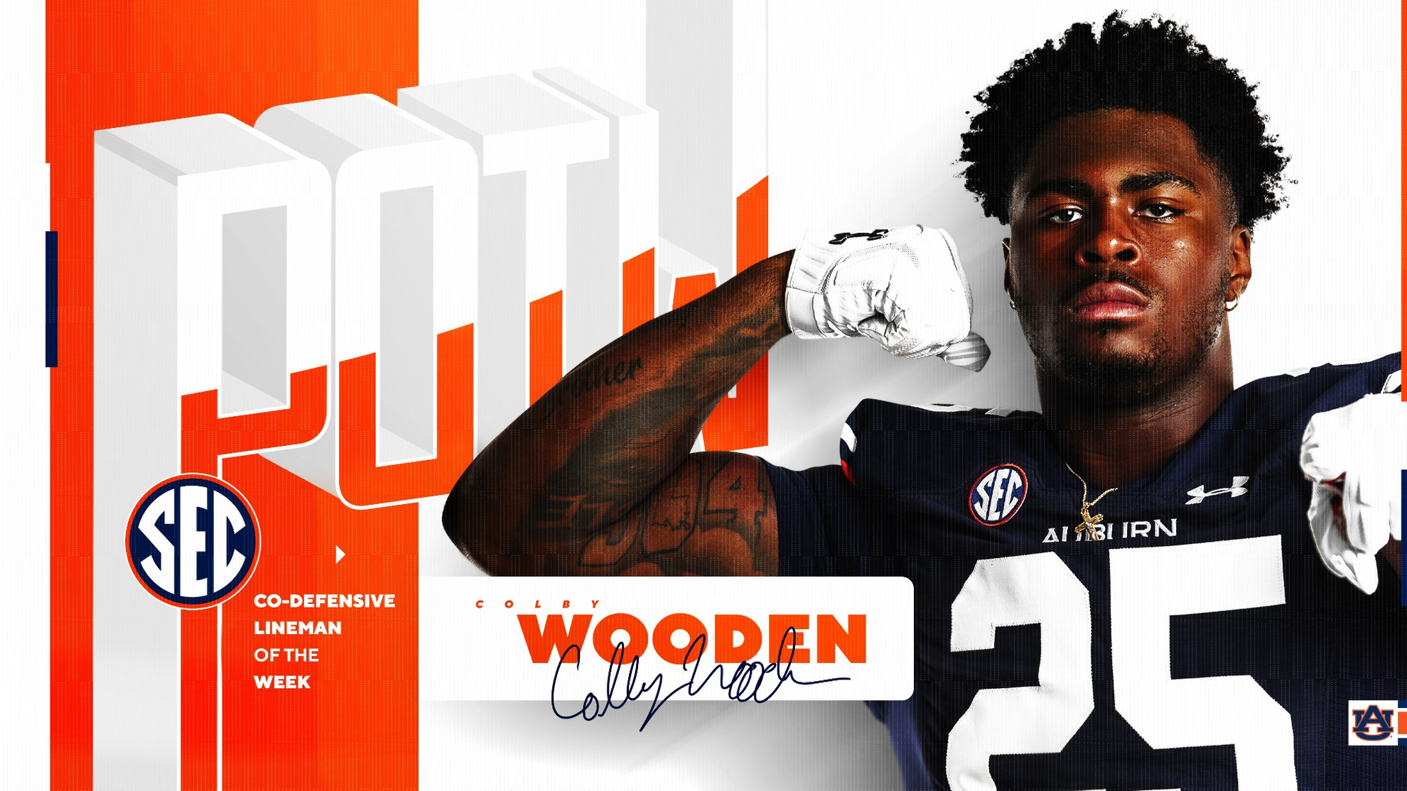 Auburn's Colby Wooden named SEC defensive lineman of the week - Auburn ...